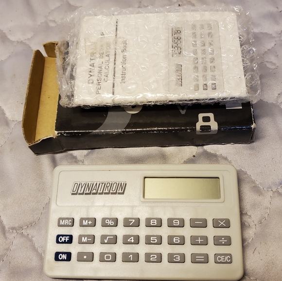 Other | Rb7 Dynatron Pocket Calculator Early Lcd With Box | Poshmark